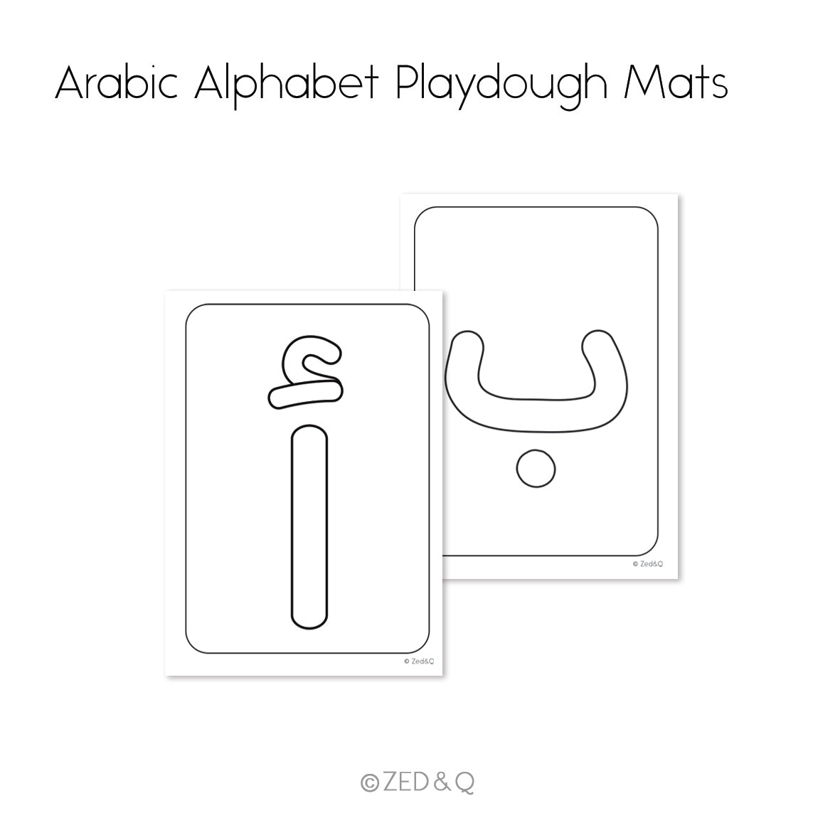 Arabic Alphabet Playdough Mats – Zed&Q