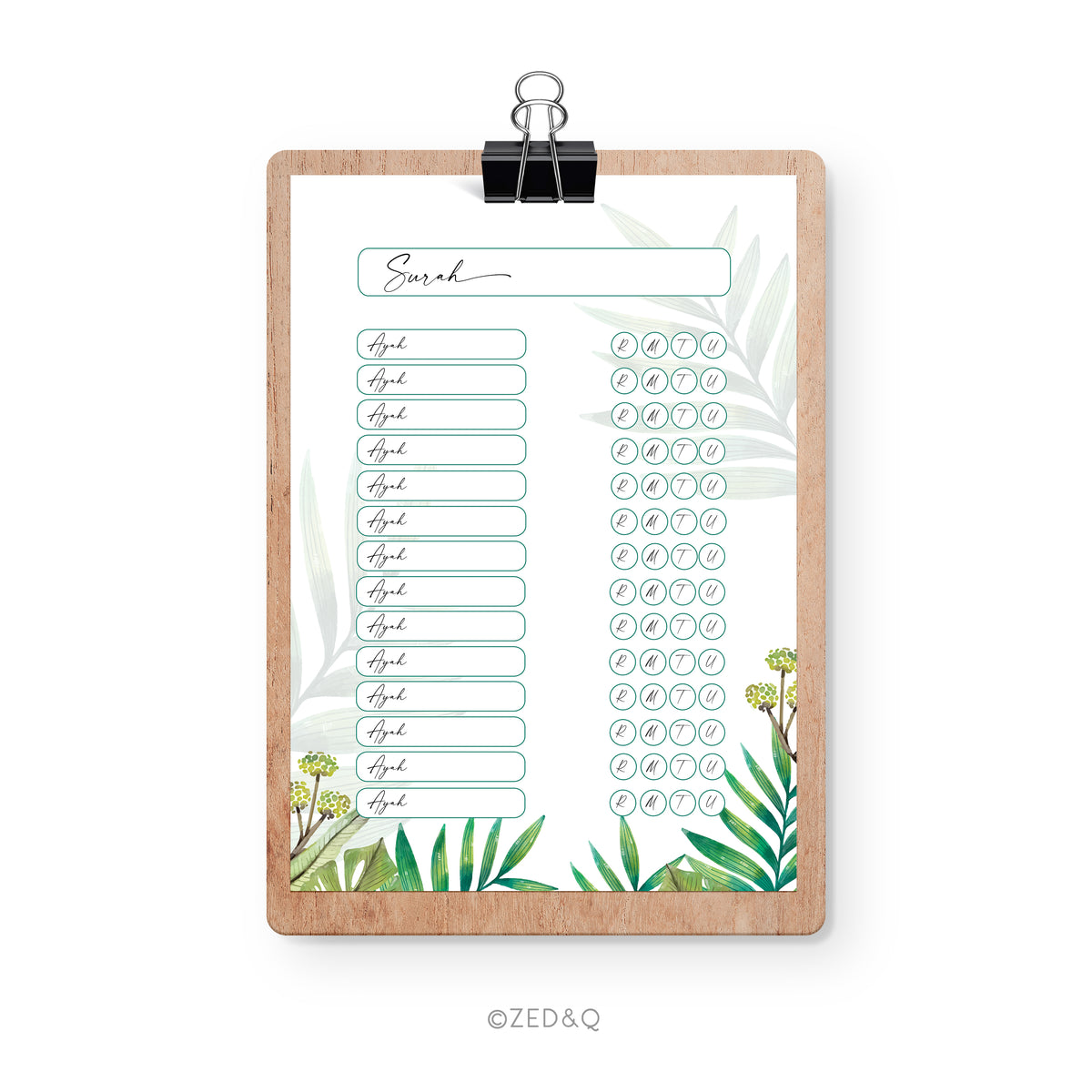 Surah Tracker – Zed&Q