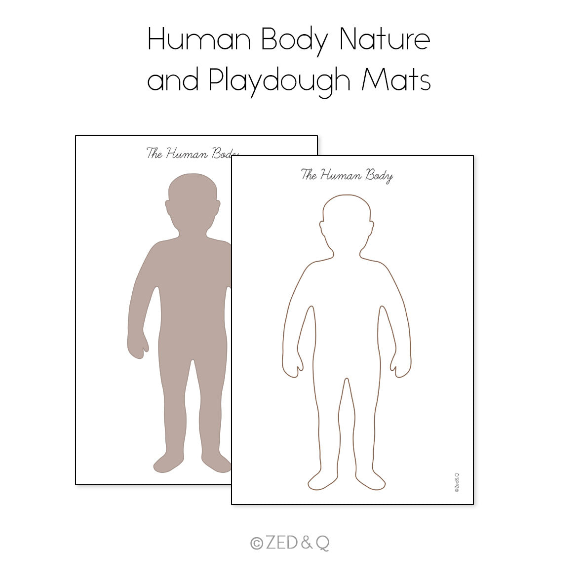 Human Body Playdough Mats – Zed&Q